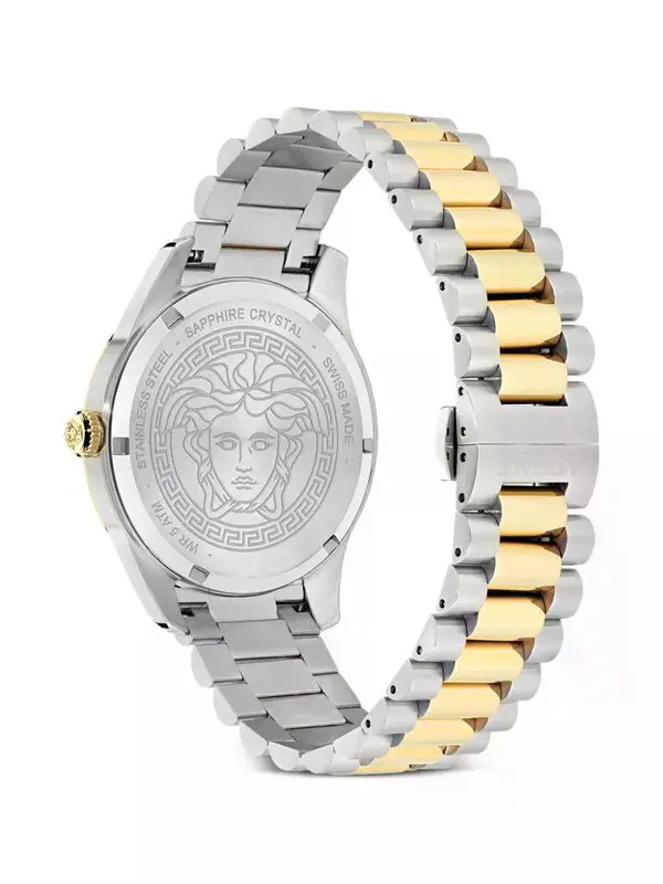 Versace Greca Gmt Fluted 41mm - Silver