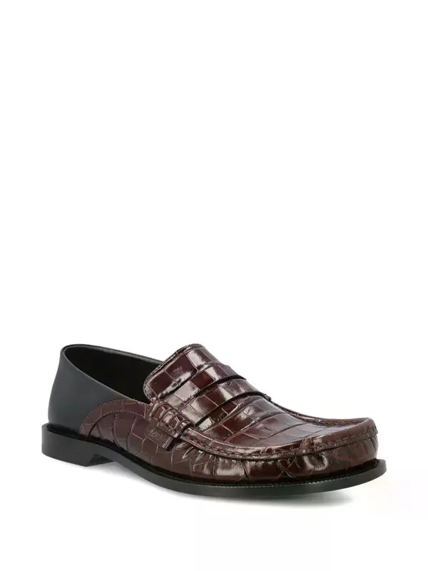 Loewe Campo Crocodile-effect Loafers