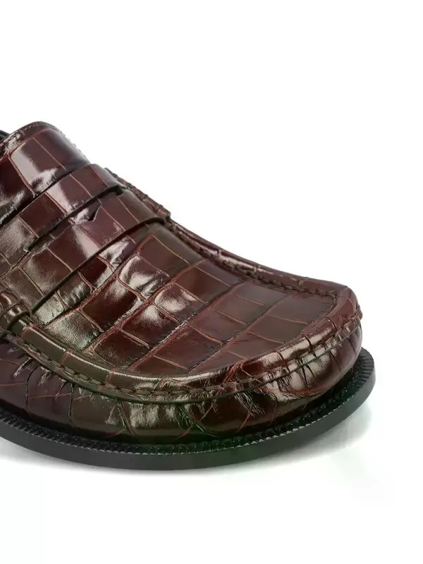 Loewe Campo Crocodile-effect Loafers