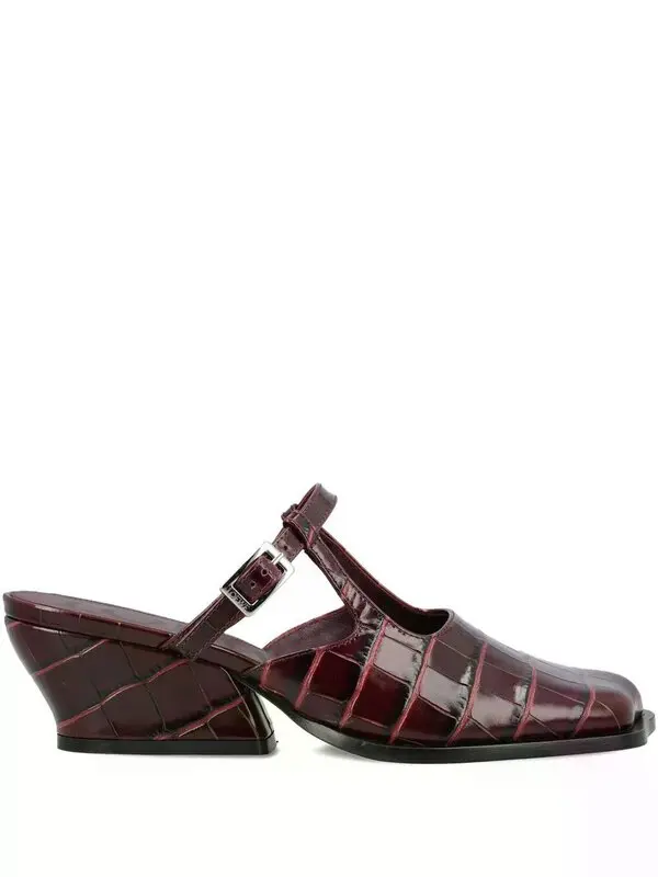 Loewe 45mm Onda T-strap Mules - Red