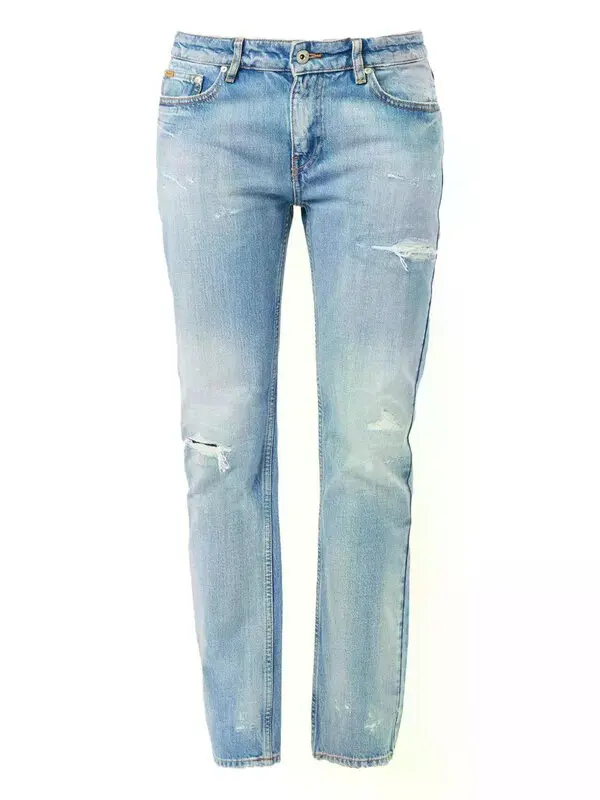 NO44 Straight Fit Distressed Jeans