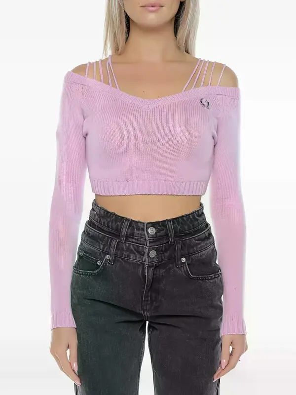 CHIARA FERRAGNI Off-shoulder Knitted Top