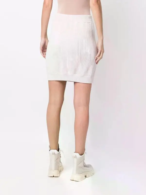 Brunello Cucinelli Ribbed Knit Drawstring Skirt