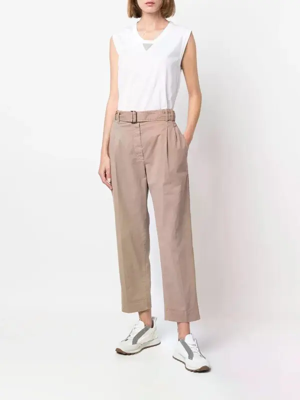 Brunello Cucinelli Belted Straight-leg Chinos