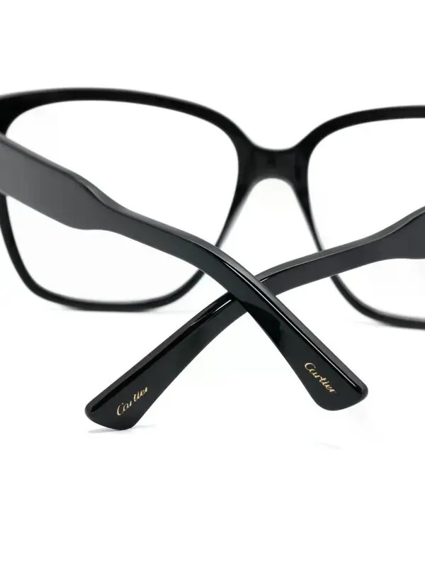 Cartier Logo-engraved Square-frame Eyeglasses