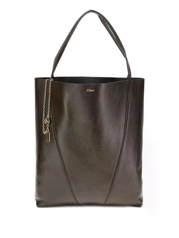 Chloé Maxi Chain Large Tote - Brown