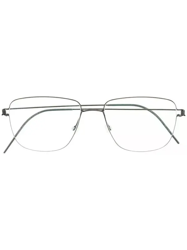 LINDBERG Gustav Square Rimless Glasses - Black
