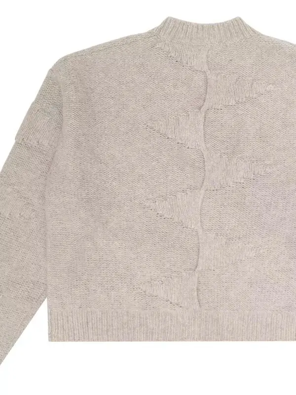 HELIOT EMIL Spiral-knit Wool Sweater - Neutrals
