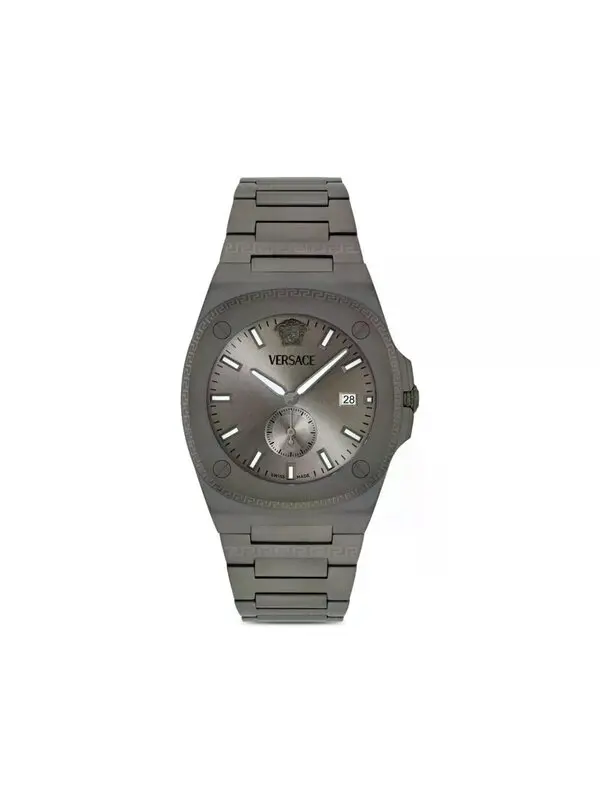 Versace Antares Greek Key 40mm Watch - Grey