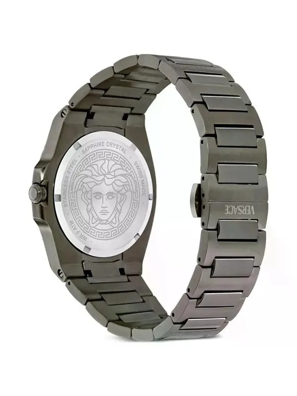 Versace Antares Greek Key 40mm Watch - Grey