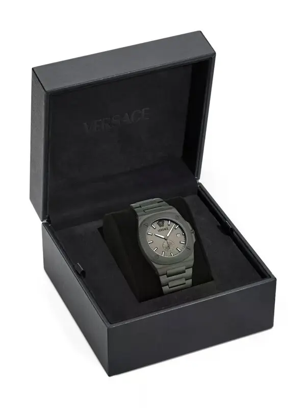 Versace Antares Greek Key 40mm Watch - Grey