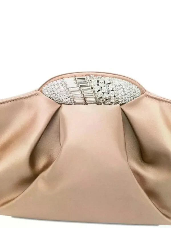 GIUSEPPE ZANOTTI Crystal-embellished Clutch - Neutrals