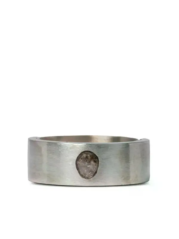 PARTS OF FOUR Sistema Diamond-slab Ring - Silver
