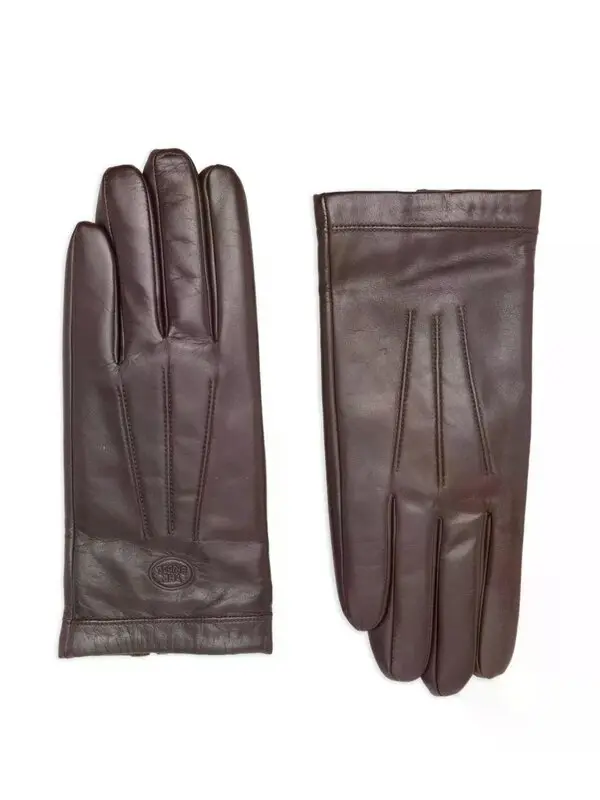 THE BRIDGE Wool-lined Leather Gloves - Brown