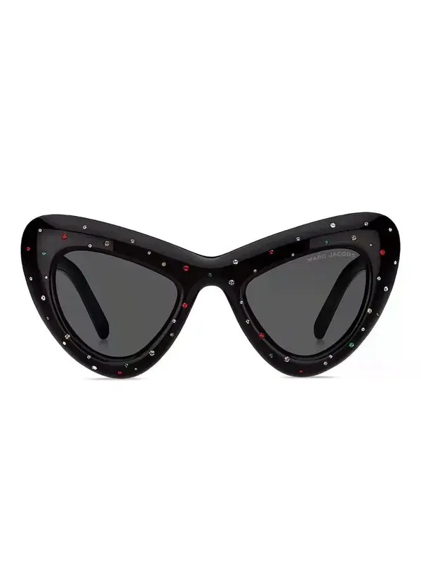 Marc Jacobs 798 Crystal-embellished Cat-eye Sunglasses - Black