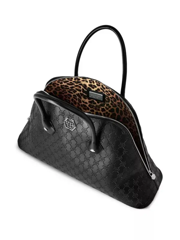 Philipp Plein Majestic Monogram Strass Shoulder Bag