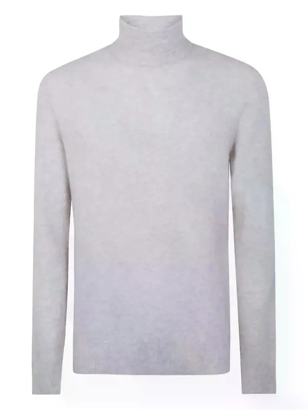 NUUR High-neck Long-sleeved Sweater - Grey