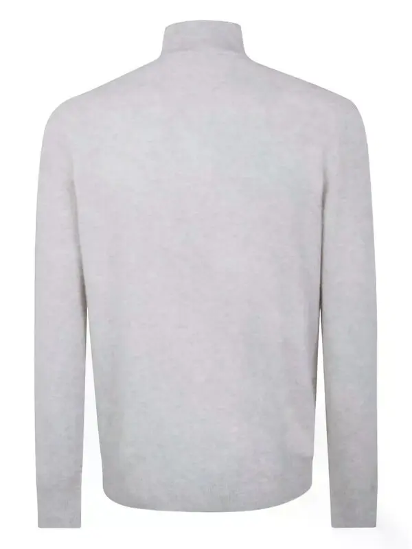 NUUR High-neck Long-sleeved Sweater - Grey