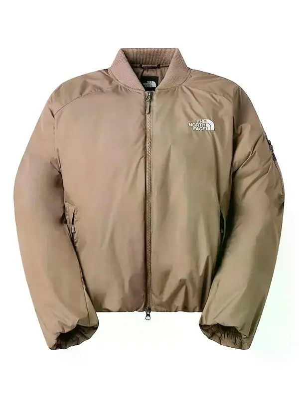 The North Face Logo-print Bomber Jacket - Brown