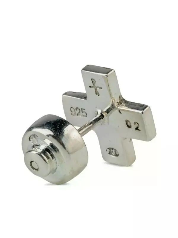 PARTS OF FOUR Sterling Emerald Stud Earring