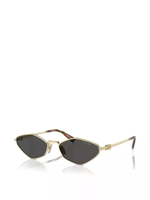 Miu Miu Geometric Sunglasses - Gold
