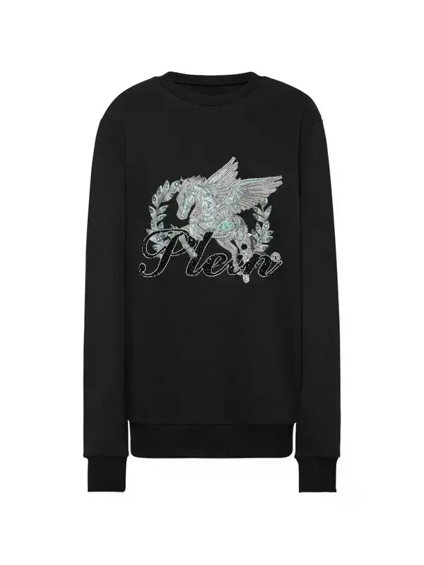 Philipp Plein Crystal-embellished Sweatshirt - Black