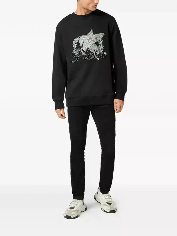 Philipp Plein Crystal-embellished Sweatshirt - Black