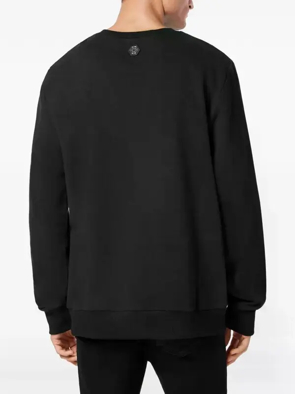 Philipp Plein Crystal-embellished Sweatshirt - Black