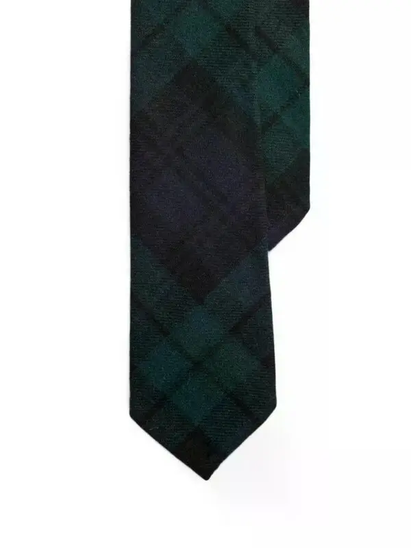 Ralph Lauren Purple Label Tartan-check Neck Tie - Blue