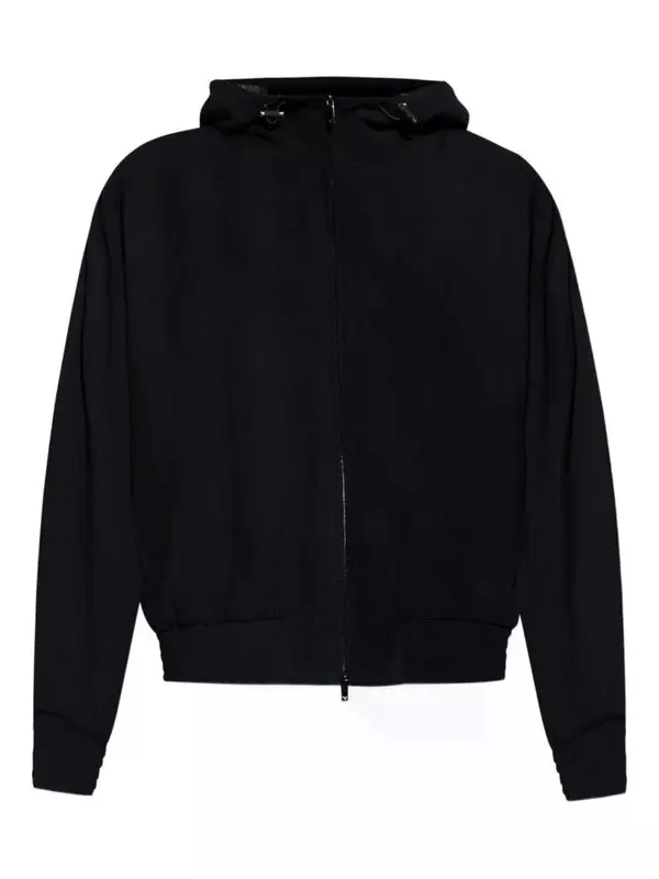 Emporio Armani Hooded Zip Wool Jacket