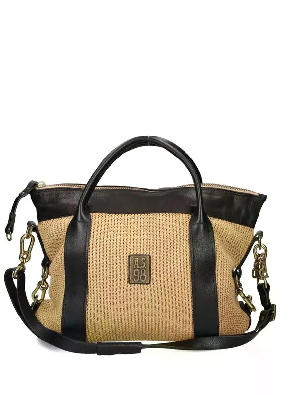 A.S.98 Woven Panelled Tote Bag