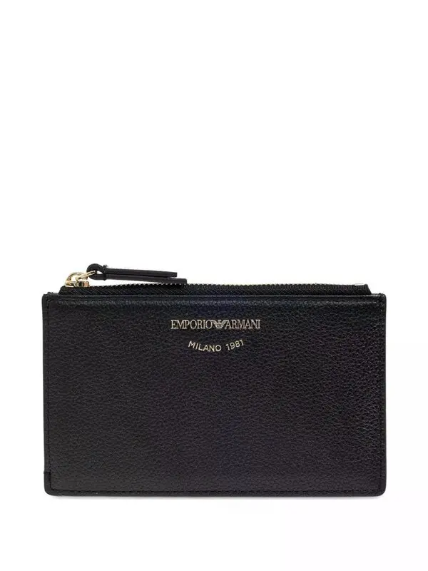 Emporio Armani Logo-stamp Leather Wallet - Black