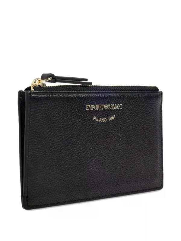 Emporio Armani Logo-stamp Leather Wallet - Black