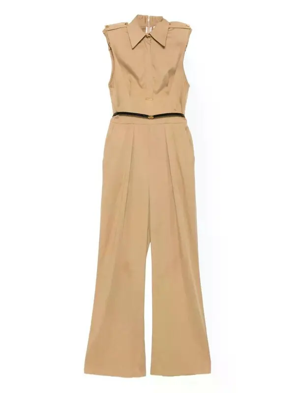 Elisabetta Franchi Satin Jumpsuit - Brown