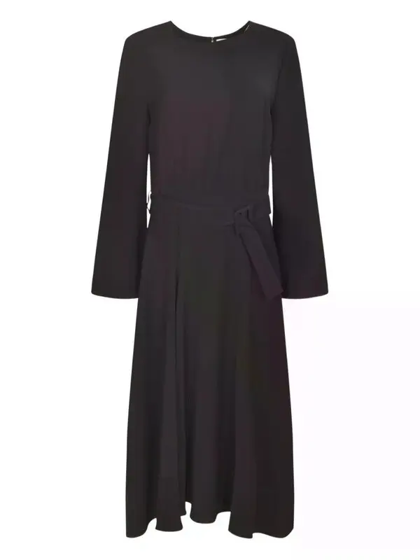 P.a.r.o.s.h Flared Sleeve Belted Dress - Black