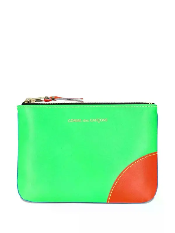 Comme Des Garçons Super Fluo Zip Wallet - Green
