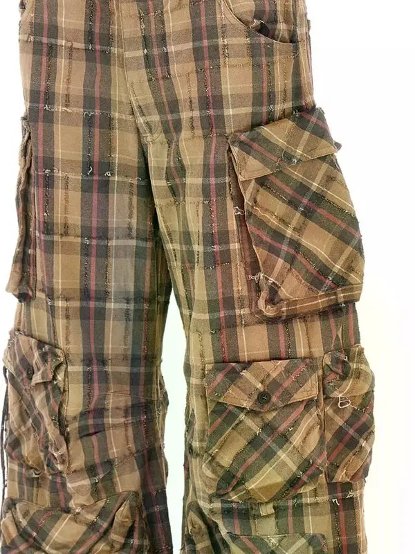 Attico Checked Multi-pocket Trousers