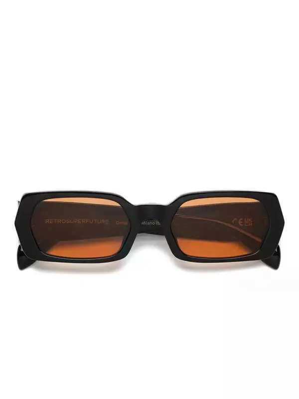 RETROSUPERFUTURE Geometric Frame Sunglasses - Black