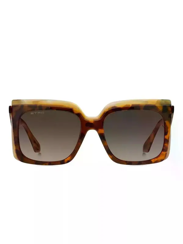 Etro Tortoiseshell Geometric Sunglasses - Brown