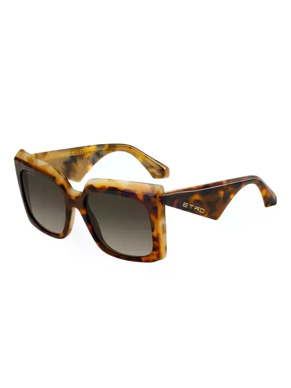Etro Tortoiseshell Geometric Sunglasses