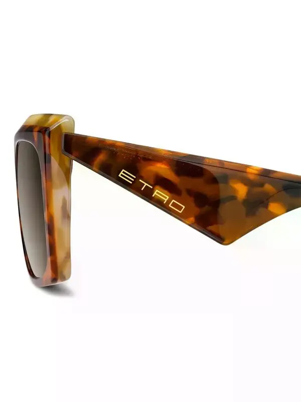 Etro Tortoiseshell Geometric Sunglasses