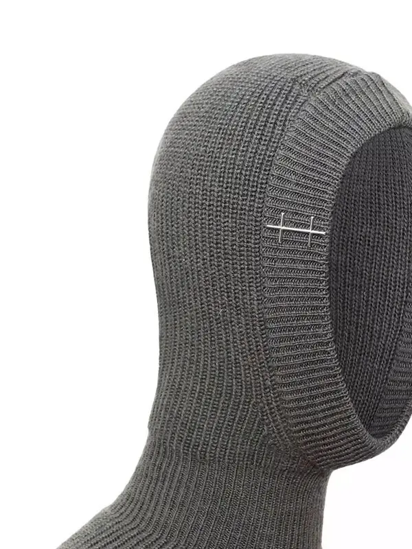 HELIOT EMIL Nebula Ribbed Balaclava - Grey