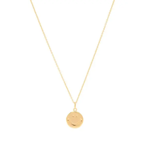 Needles Gold Plate Pendant Necklace - Smile