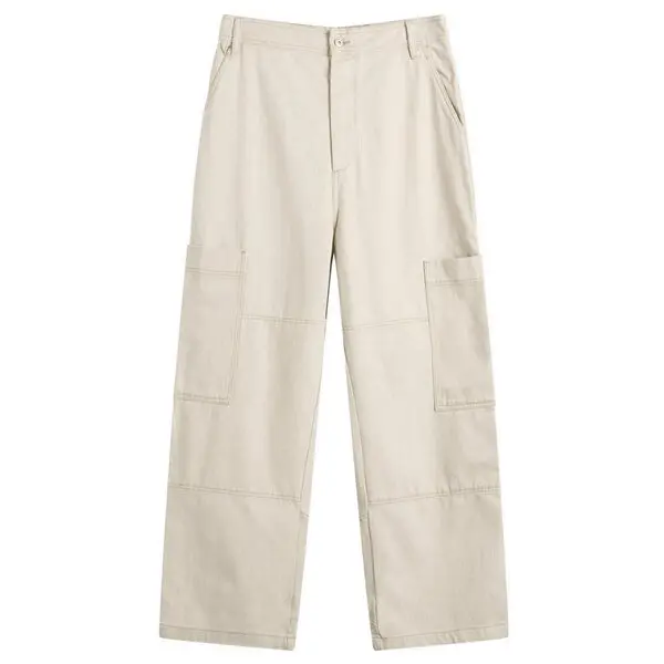 Jacquemus Cotton Cargo Trousers - Light Beige