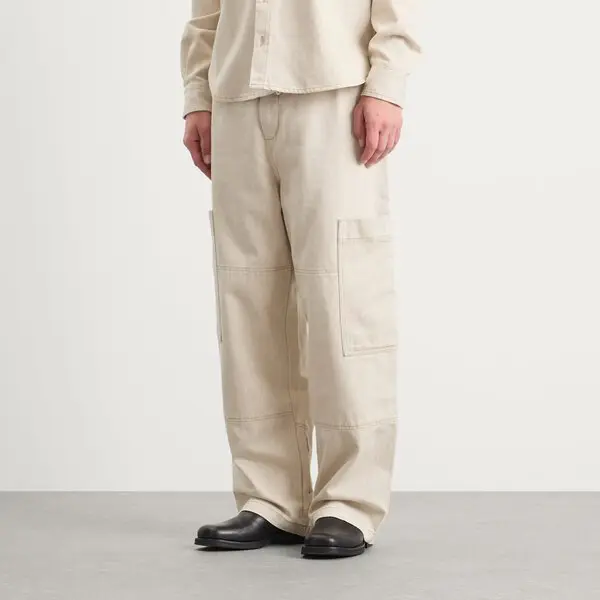 Jacquemus Cotton Cargo Trousers - Light Beige
