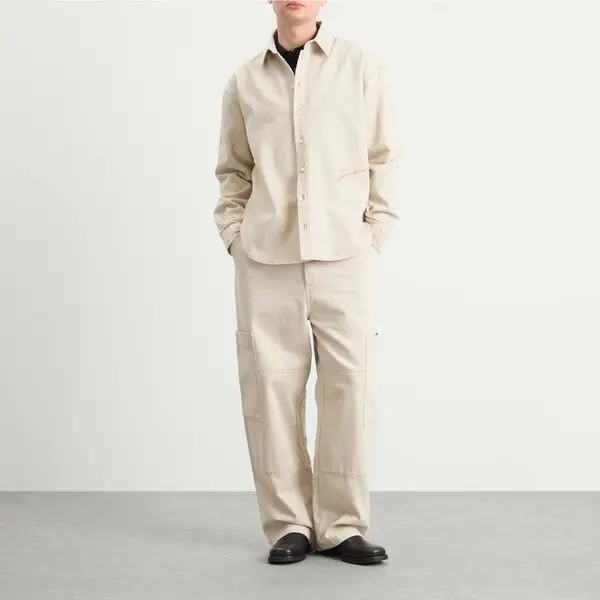 Jacquemus Cotton Cargo Trousers - Light Beige