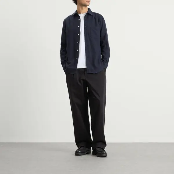 Portuguese Flannel Teca Flannel Shirt - Navy