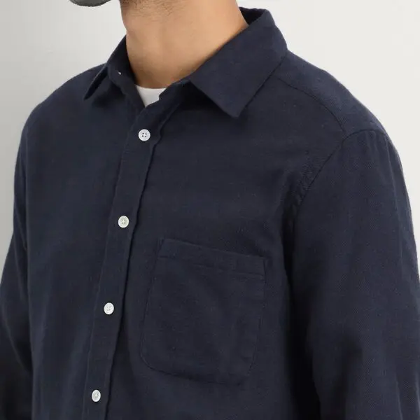 Portuguese Flannel Teca Flannel Shirt - Navy