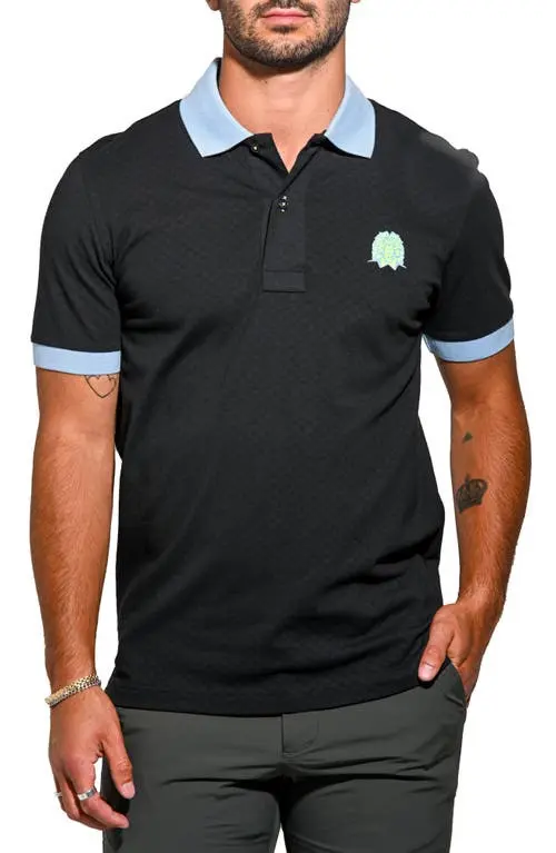MACEOO Mozartsquaretip Stretch Nylon Polo - Black