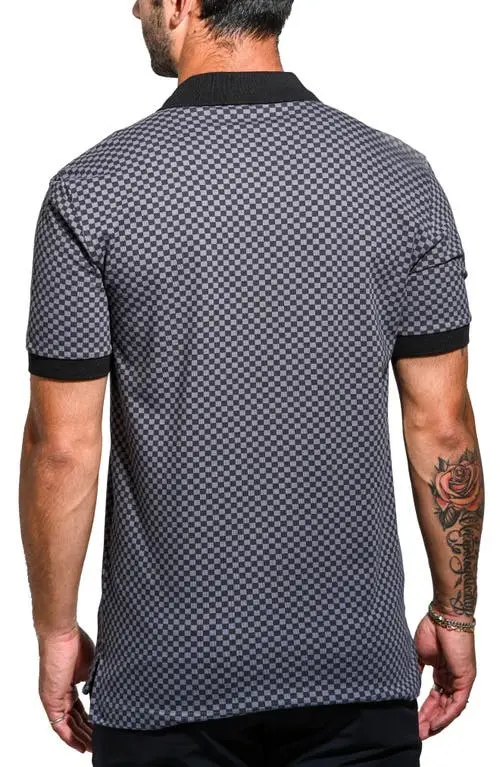 MACEOO Mozartsquaretip Stretch Nylon Polo - Black